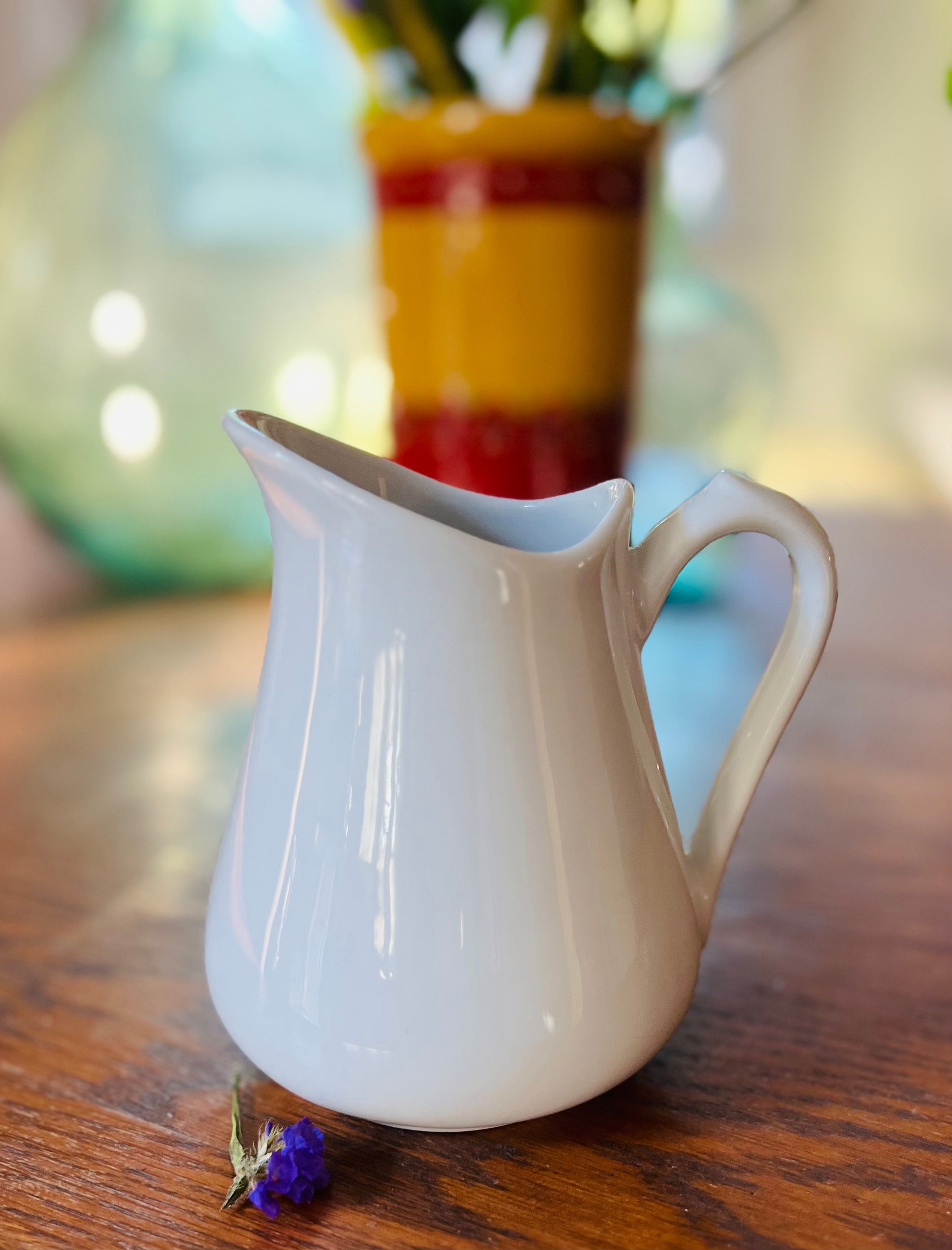 French Vintage Tradition Porcelain Pitcher - Olive and Branch for the home